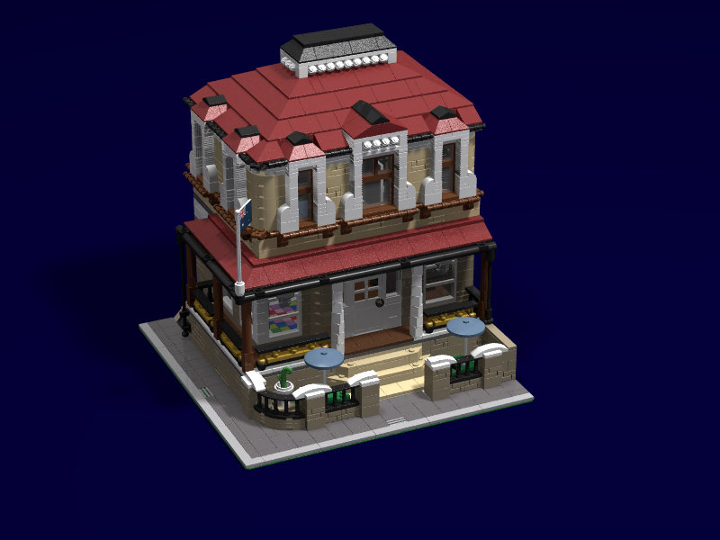 corner pub modular from BrickLink Studio [BrickLink]