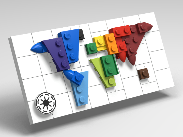 Micro - World Map from BrickLink Studio [BrickLink]