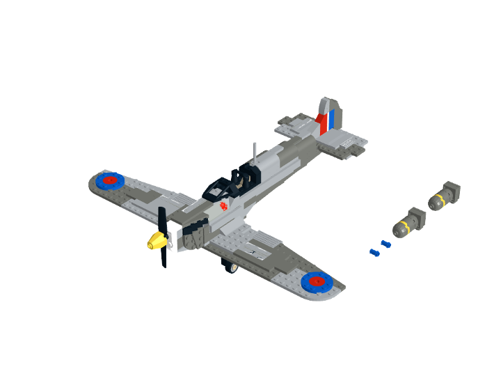 WW2 Spitfire from BrickLink Studio [BrickLink]