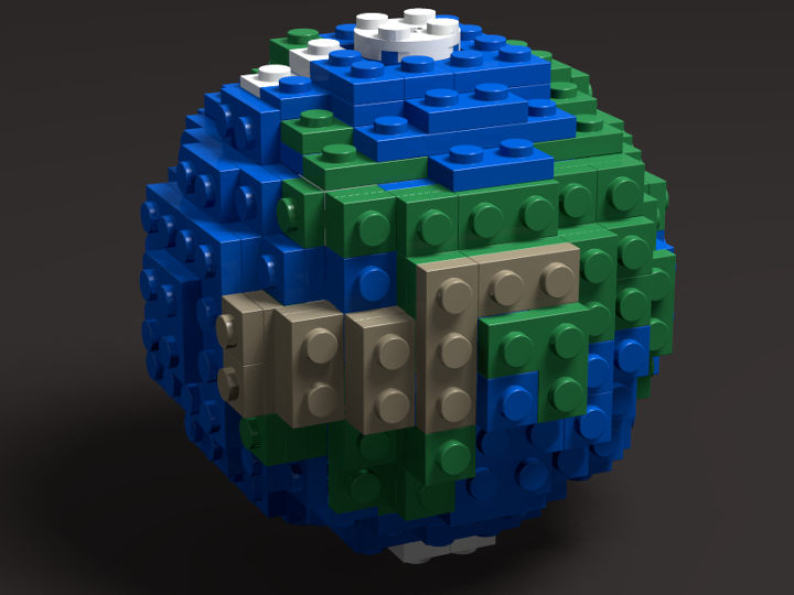 lego globe from BrickLink Studio [BrickLink]