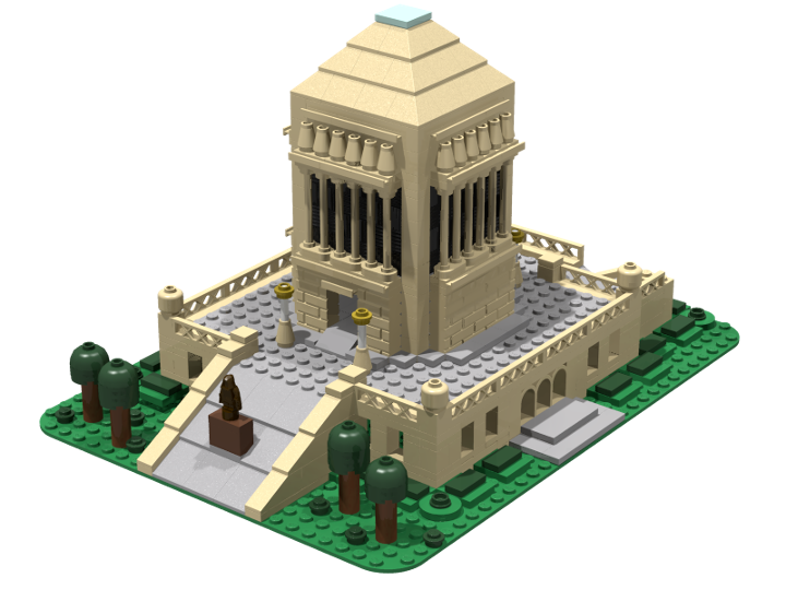 Indiana War Memorial Lego from BrickLink Studio [BrickLink]