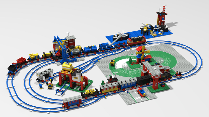 Train track 1970's period from BrickLink Studio [BrickLink]