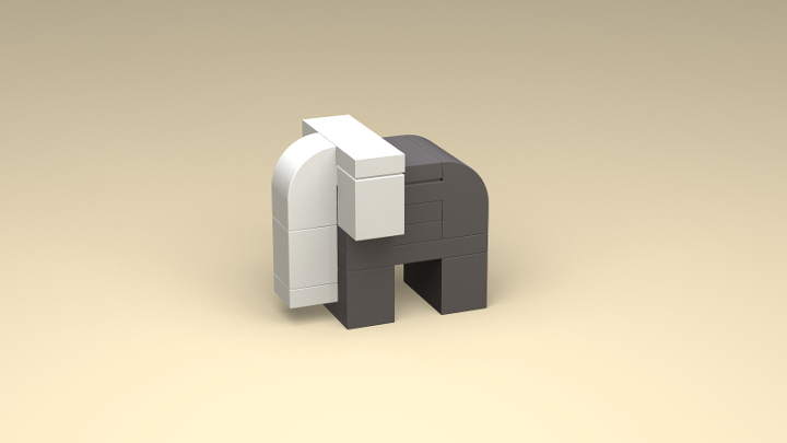 tiny elephant from BrickLink Studio [BrickLink]