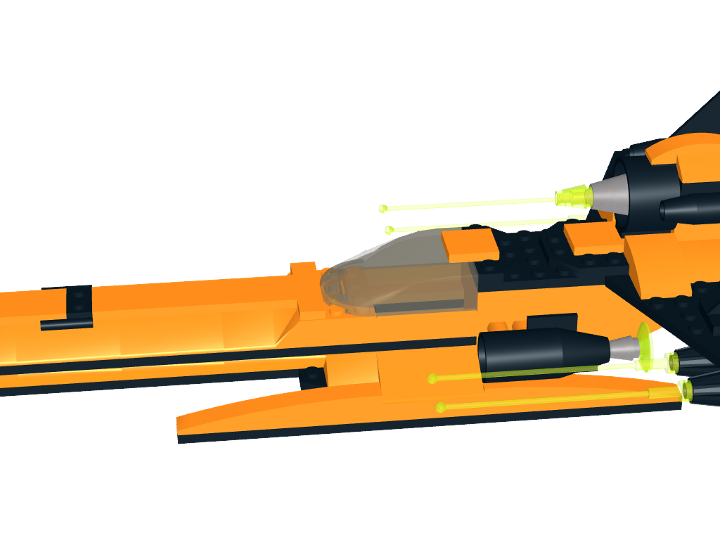 Orange Space Fighter from BrickLink Studio [BrickLink]