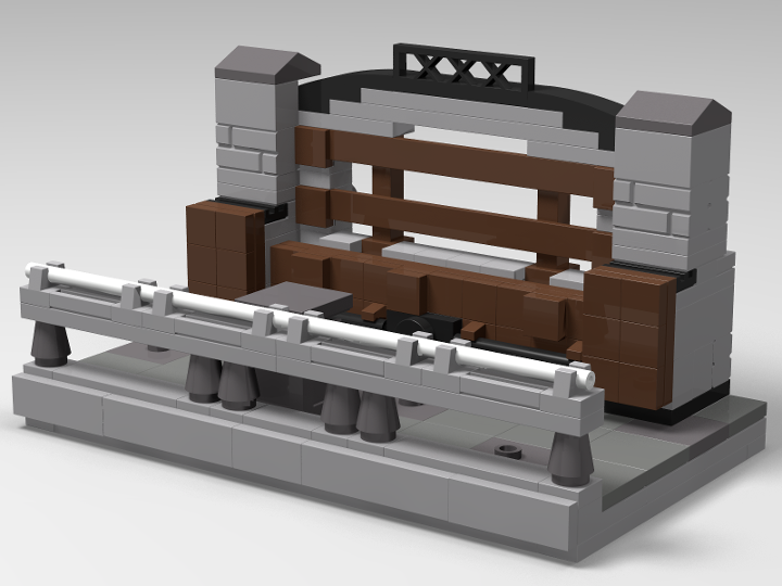 Lego Stone Fence from BrickLink Studio [BrickLink]