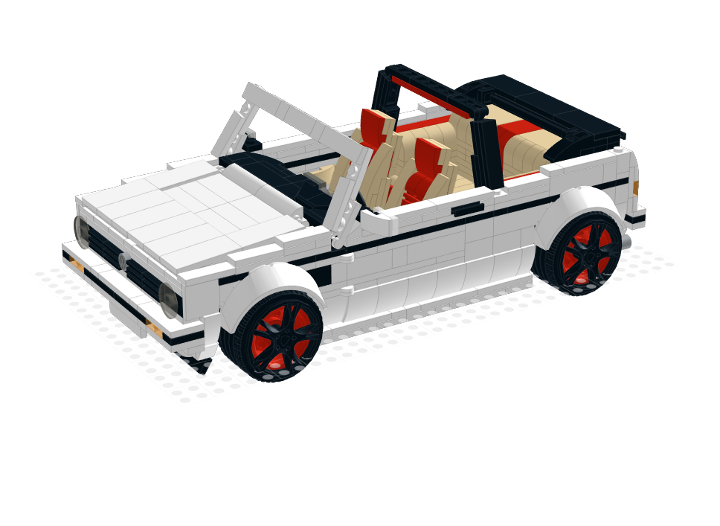 VW Golf 1 Cabrio from BrickLink Studio [BrickLink]