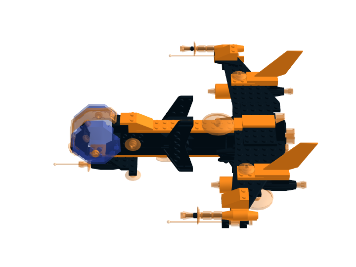 Epsilon Star Fighter ORANGE from BrickLink Studio [BrickLink]