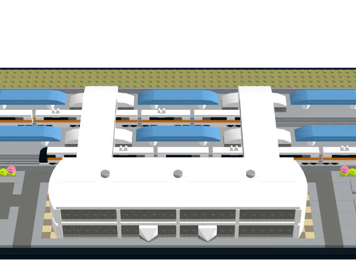 Micro Train Station from BrickLink Studio [BrickLink]