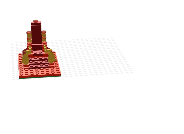 Lego Dragon Throne Verson 1 from BrickLink Studio [BrickLink]