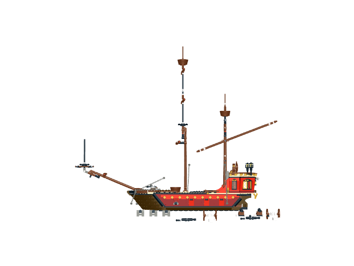 Pirate ship from BrickLink Studio [BrickLink]