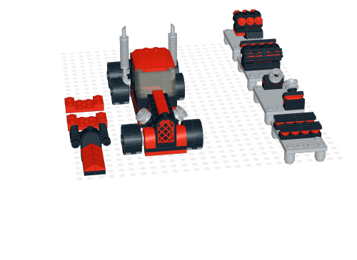 Lego Classic Semi Truck With Simple Shop from BrickLink Studio [BrickLink]