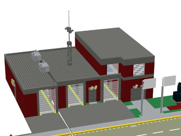 Fire Station 48 from BrickLink Studio [BrickLink]