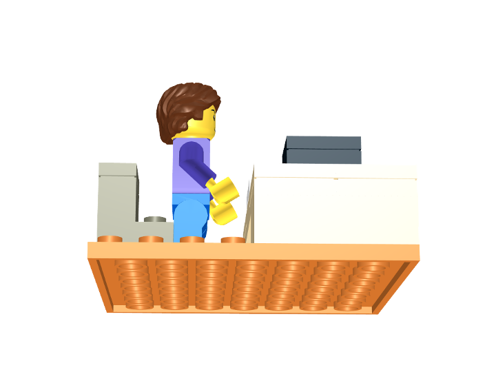 Lego Life Computer (Fanmade Set) from BrickLink Studio [BrickLink]