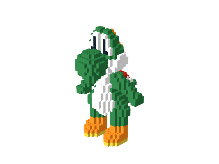 Yoshi 3D from BrickLink Studio [BrickLink]