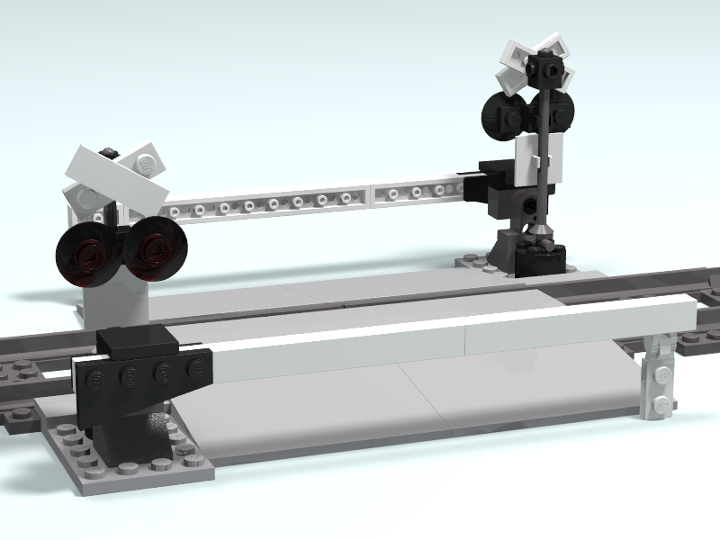 Level crossing from BrickLink Studio [BrickLink]