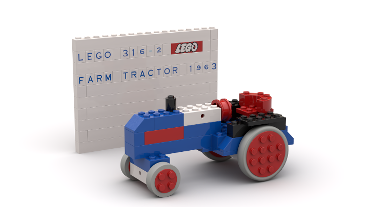 Lego Set 316-2 Farm Tractor from BrickLink Studio [BrickLink]