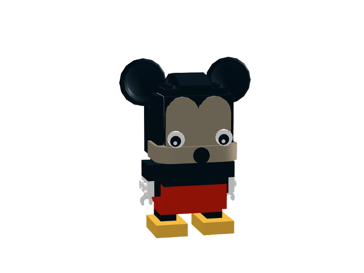 Mickey Mouse Brickheadz MOC from BrickLink Studio [BrickLink]