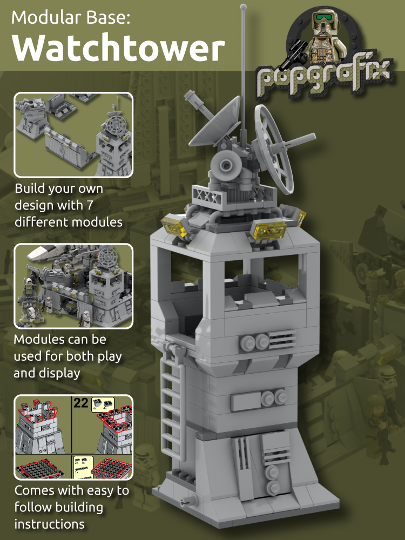Modular Base - Watchtower from BrickLink Studio [BrickLink]