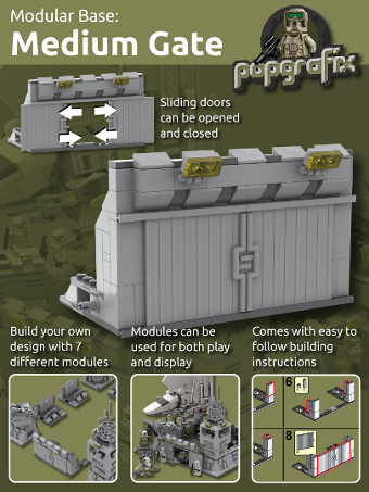 Modular Vehicle Bay - Wall piece - Airlock from BrickLink Studio ...