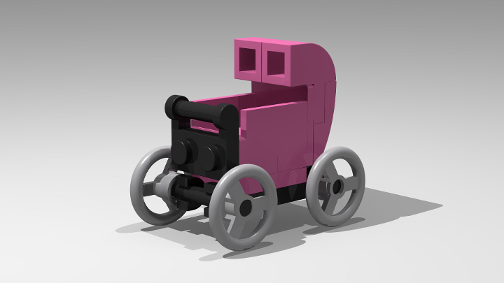 Baby carriage from BrickLink Studio [BrickLink]