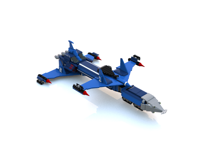 A Thunderbirds Zero X from BrickLink Studio [BrickLink]