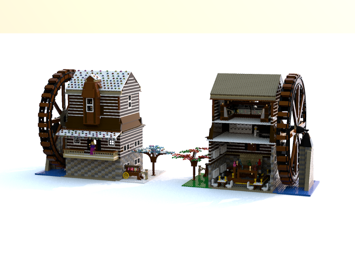 Dollywood Grist Mill house from BrickLink Studio [BrickLink]