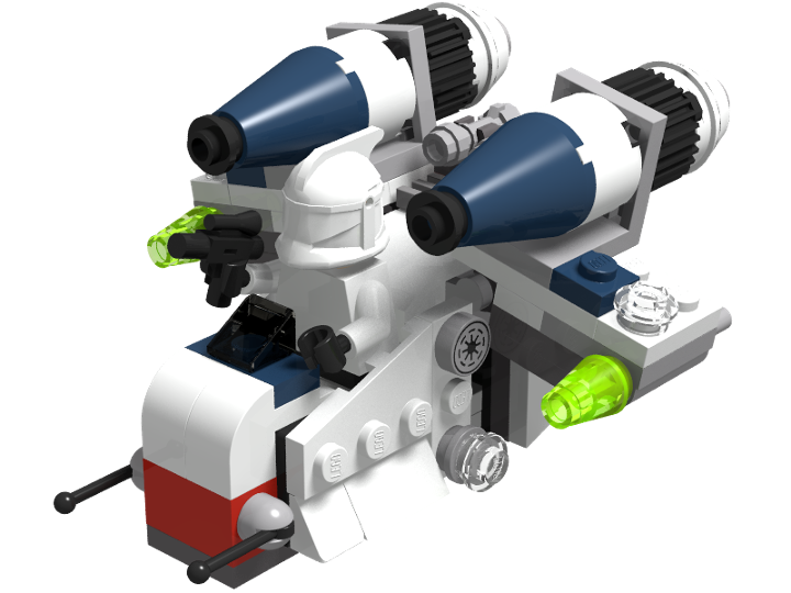 501st Legion LAAT Microfighter from BrickLink Studio [BrickLink]