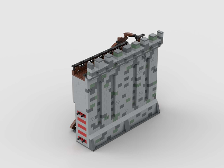 Modular Castle High Wall Stone Stairs from BrickLink Studio [BrickLink]