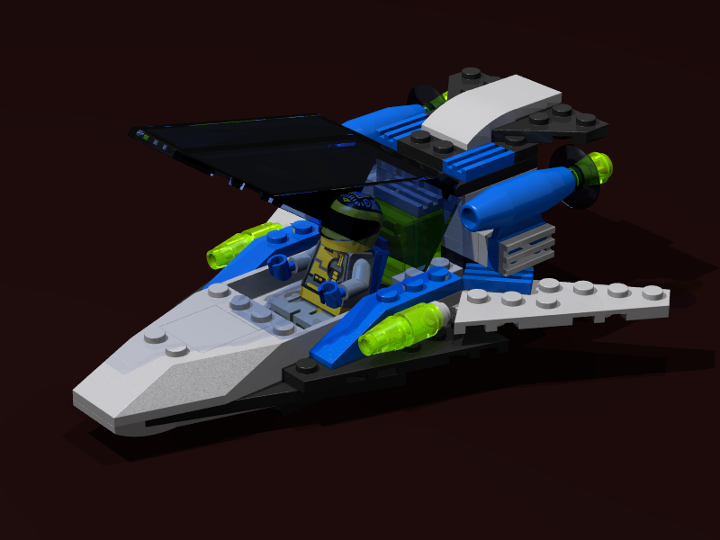 Unitron ship, fit on monorail and other sets. from BrickLink Studio ...