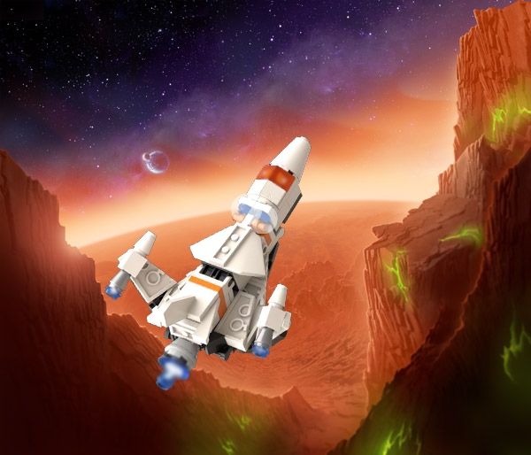 Mini Mars Mission Spaceplane from BrickLink Studio [BrickLink]