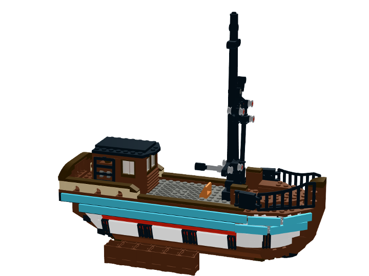 fishing boat from BrickLink Studio [BrickLink]