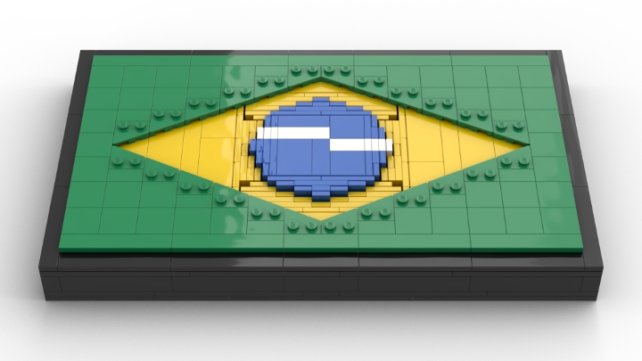 LEGO Flag of Brazil from BrickLink Studio [BrickLink]