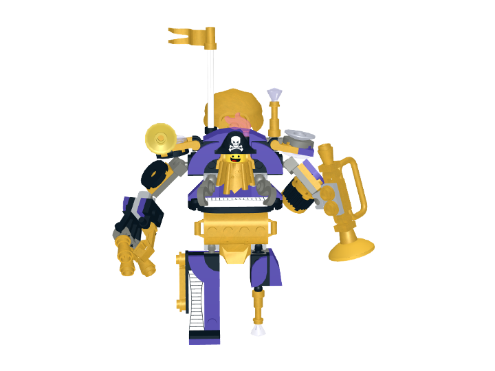 Musical Metalbeard (Trailer Recreation) from BrickLink Studio [BrickLink]