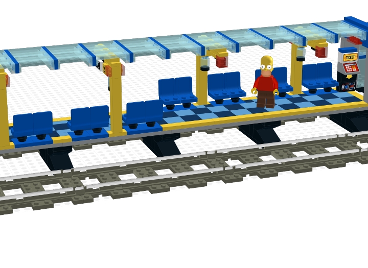 Configurable Railway Passenger Platform from BrickLink Studio [BrickLink]