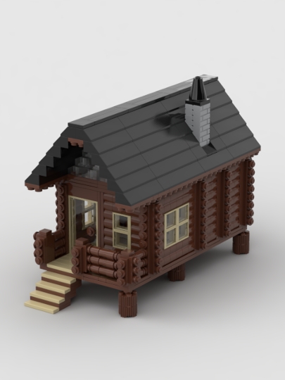Wood Cabin from BrickLink Studio [BrickLink]