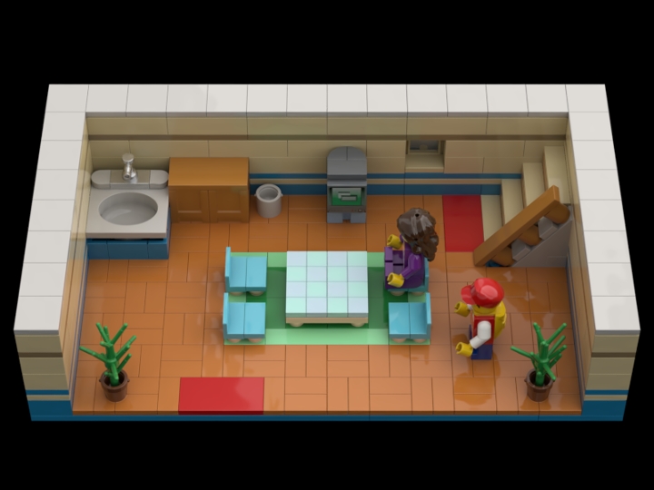 Player's house (Pokemon FireRed/LeafGreen) from BrickLink Studio ...