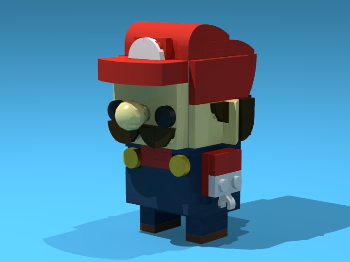 Mario BrickHead from BrickLink Studio [BrickLink]