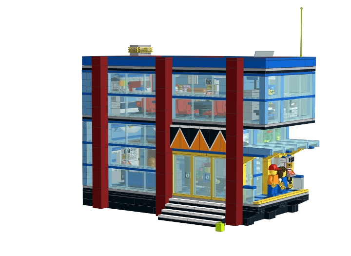 Modern Railway Station from BrickLink Studio [BrickLink]