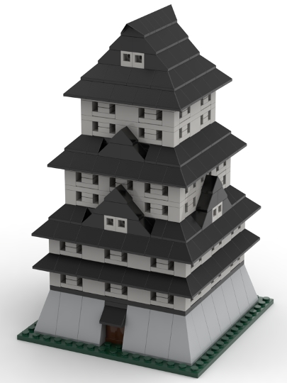 Microscale Japanese Castle from BrickLink Studio [BrickLink]