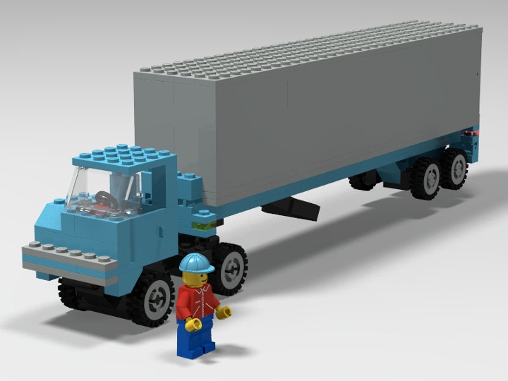 1980_1651-2 Maersk Line Container Lorry from BrickLink Studio [BrickLink]
