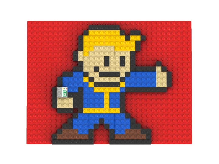 Fallout Vault Boy from BrickLink Studio [BrickLink]