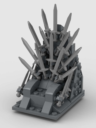 Brick Quest_modular dungeon_furniture_GoT-style iron throne from ...