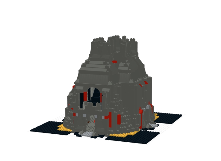 Villain's Volcano lair draft 1 from BrickLink Studio [BrickLink]