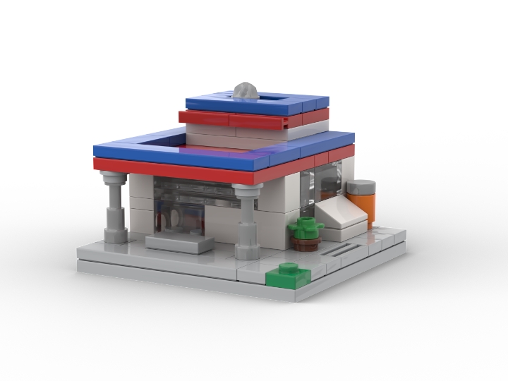 Mini Modular Gas Station from BrickLink Studio [BrickLink]