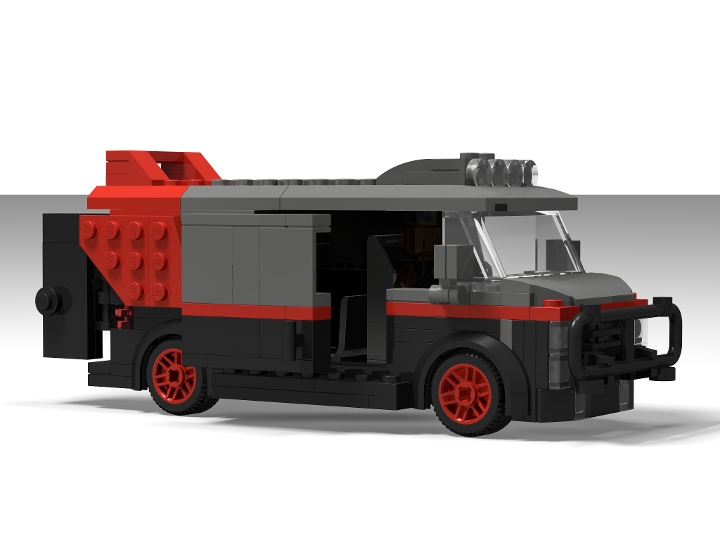 a team gmc van from BrickLink Studio [BrickLink]