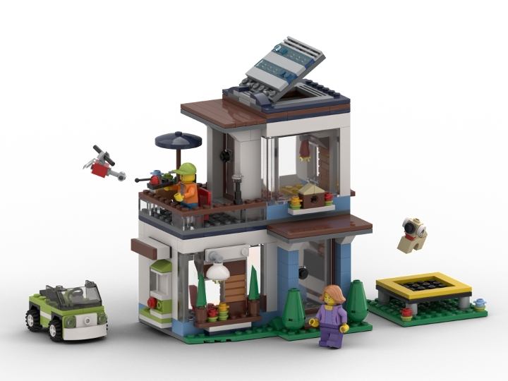31068 Modern Home (advanced build) from BrickLink Studio [BrickLink]