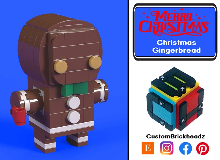 Christmas_Gingerbread Man from BrickLink Studio [BrickLink]