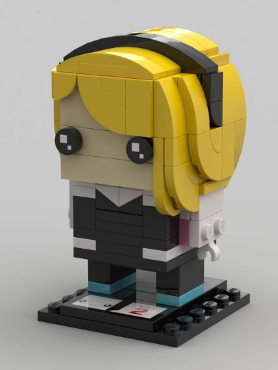 Spider-Gwen Brickheadz from BrickLink Studio [BrickLink]