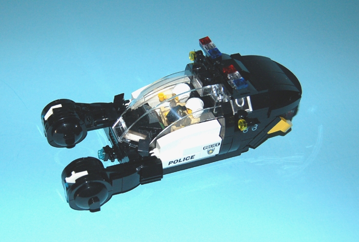 Blade Runner Police Spinner B&W from BrickLink Studio [BrickLink]