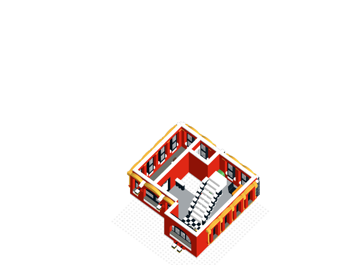 Terrace Building - Red from BrickLink Studio [BrickLink]